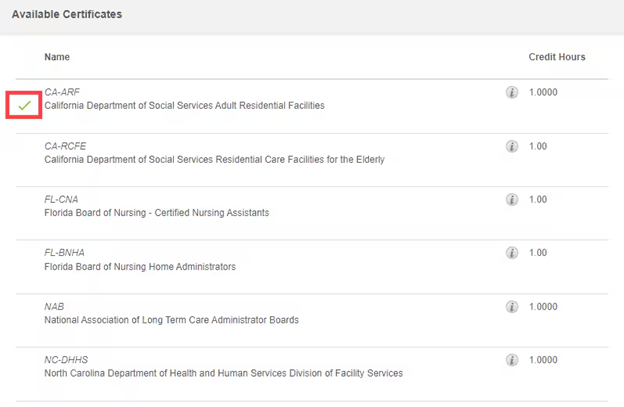 Accessing Your Course Certificates